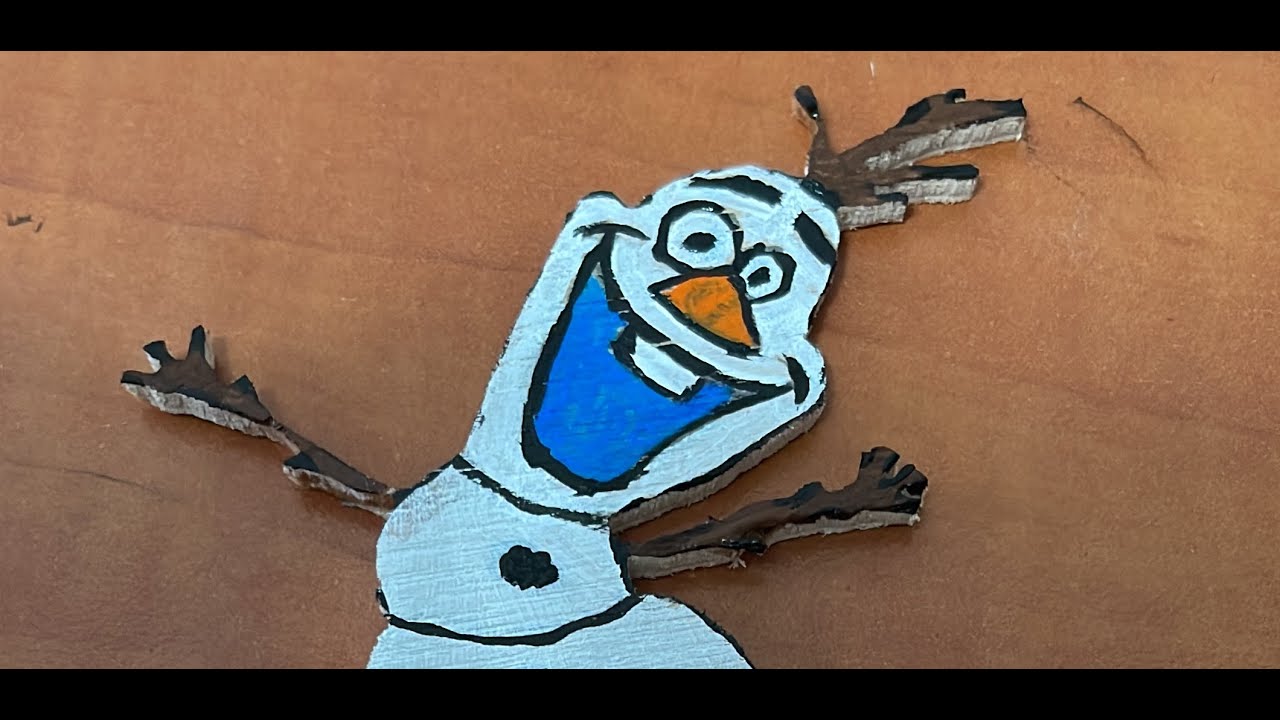 Cheerful Olaf Wooden Magnet: Versatile Craft for Kids' Room and Fridge☃ ...