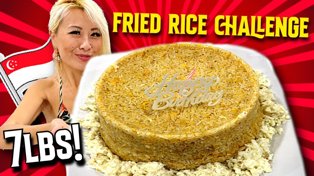 7LBS OF FRIED RICE CHALLENGE IN SINGAPORE!! #RainaisCrazy - YouTube