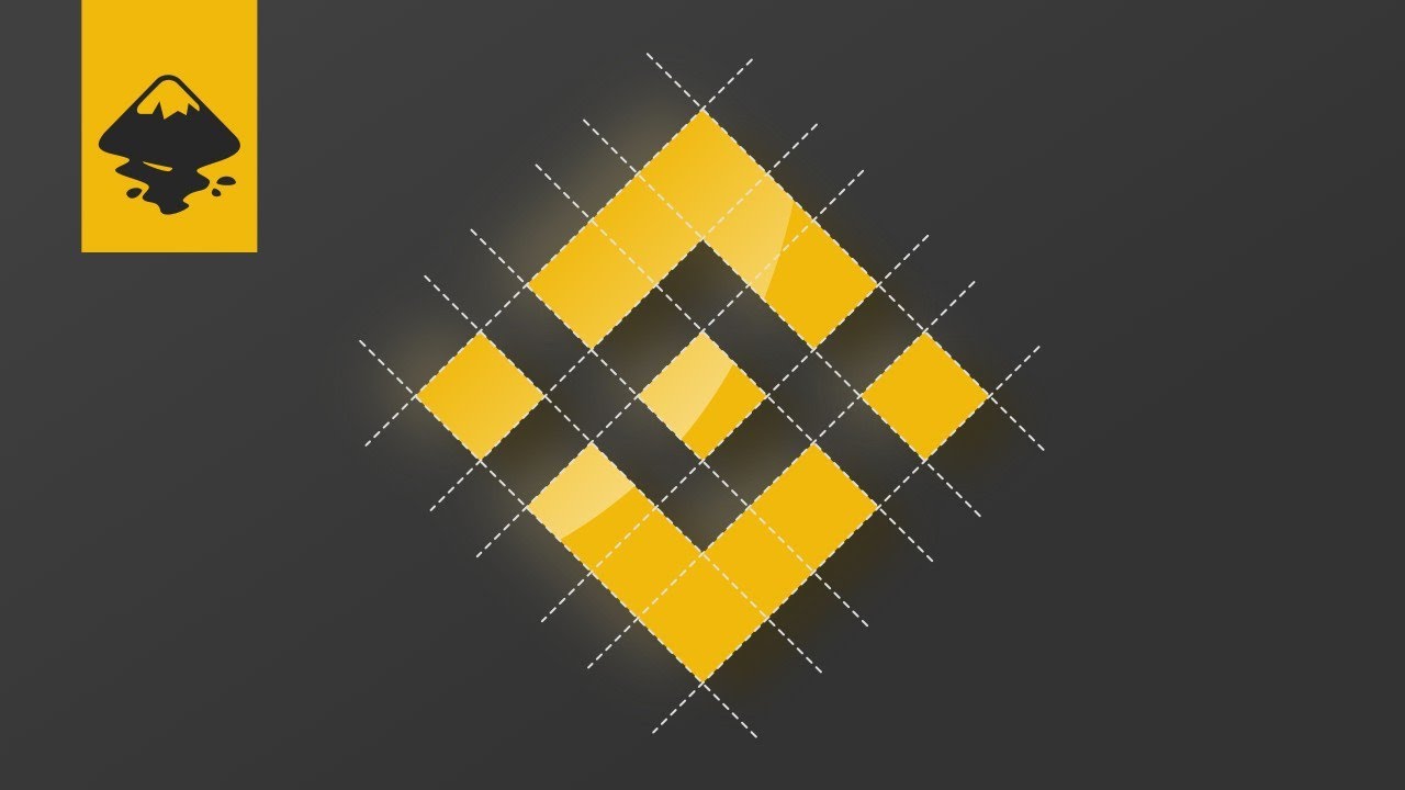 BINANCE Logo Design Tutorial with Grid System in INKSCAPE - Shape Builder Tool - YouTube