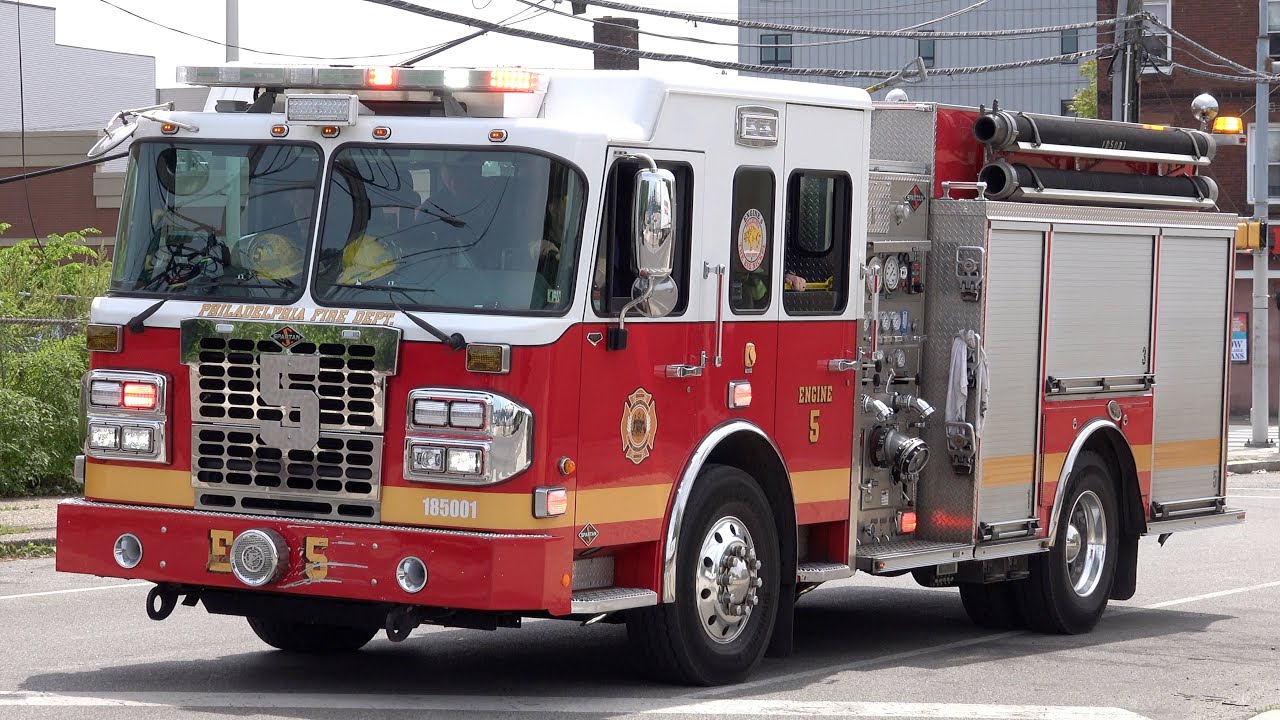 Philadelphia Fire Department Engine 5 Responding - YouTube