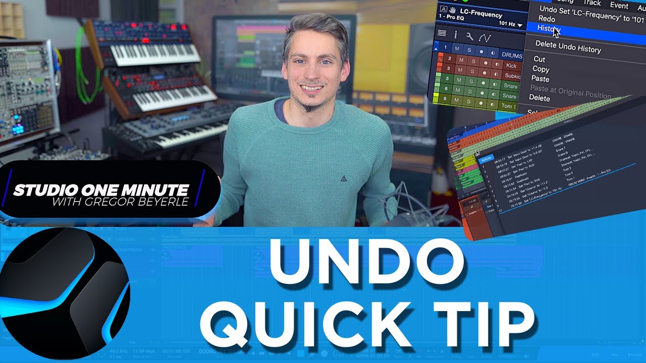 "Undo" Quick Tip! #StudioOneMinute - YouTube