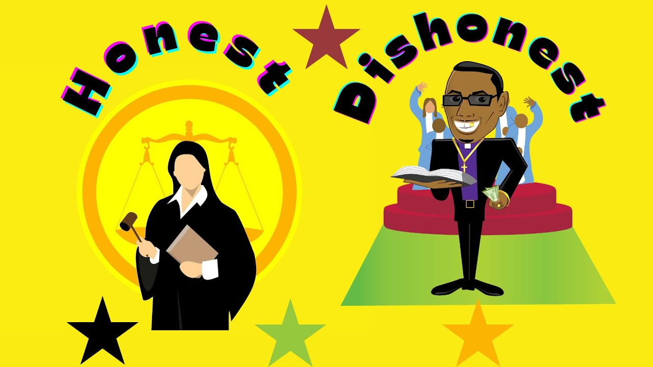 Honest and Dishonest|Opposite words|Antonyms with speed painting ...