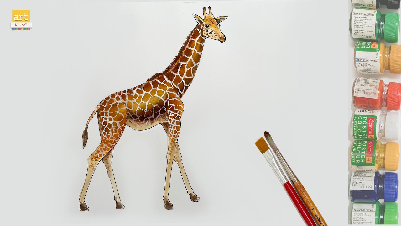 How to draw Giraffe II How to draw a Giraffe II Giraffe Drawing II Art ...