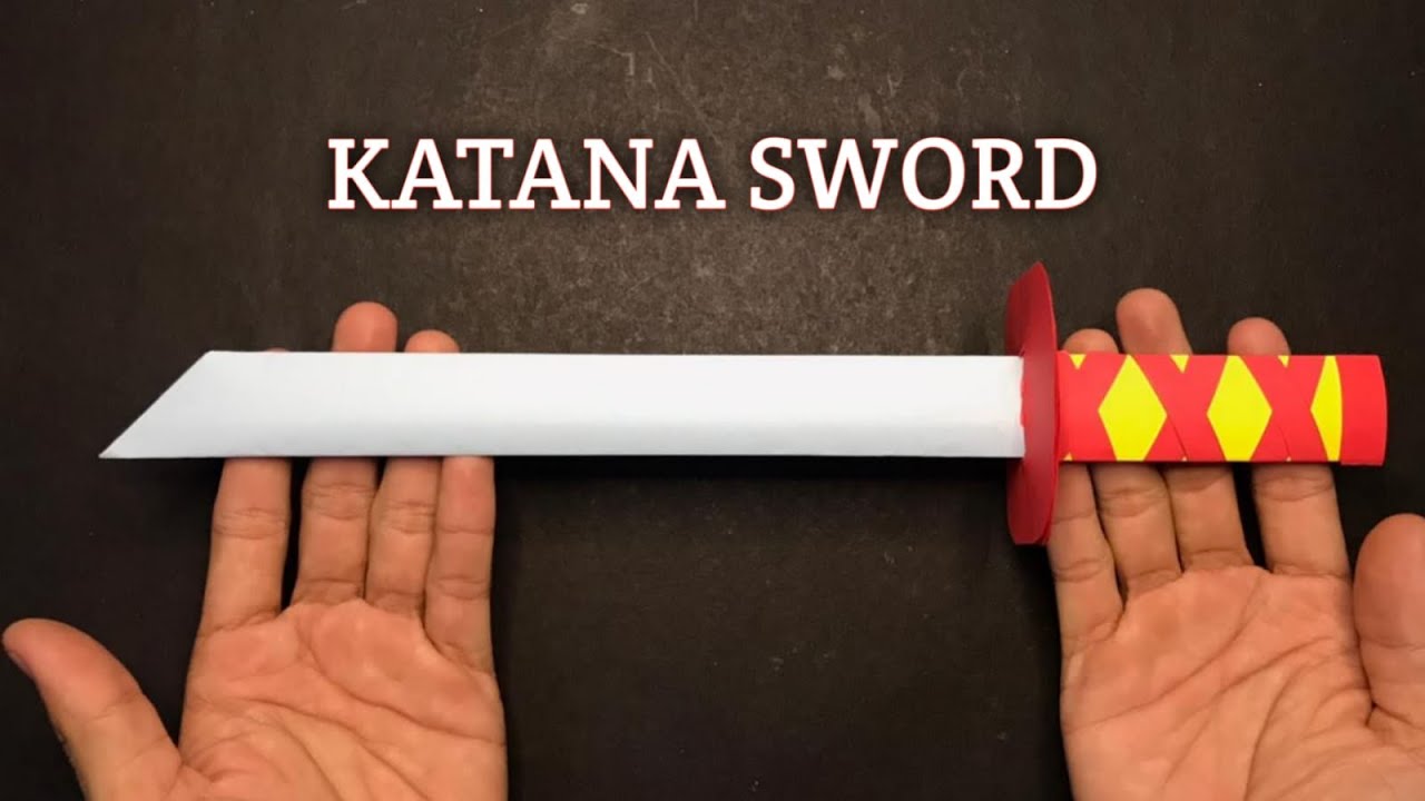 How To Make a Paper Sword | Katana Sword | Papercraft - YouTube