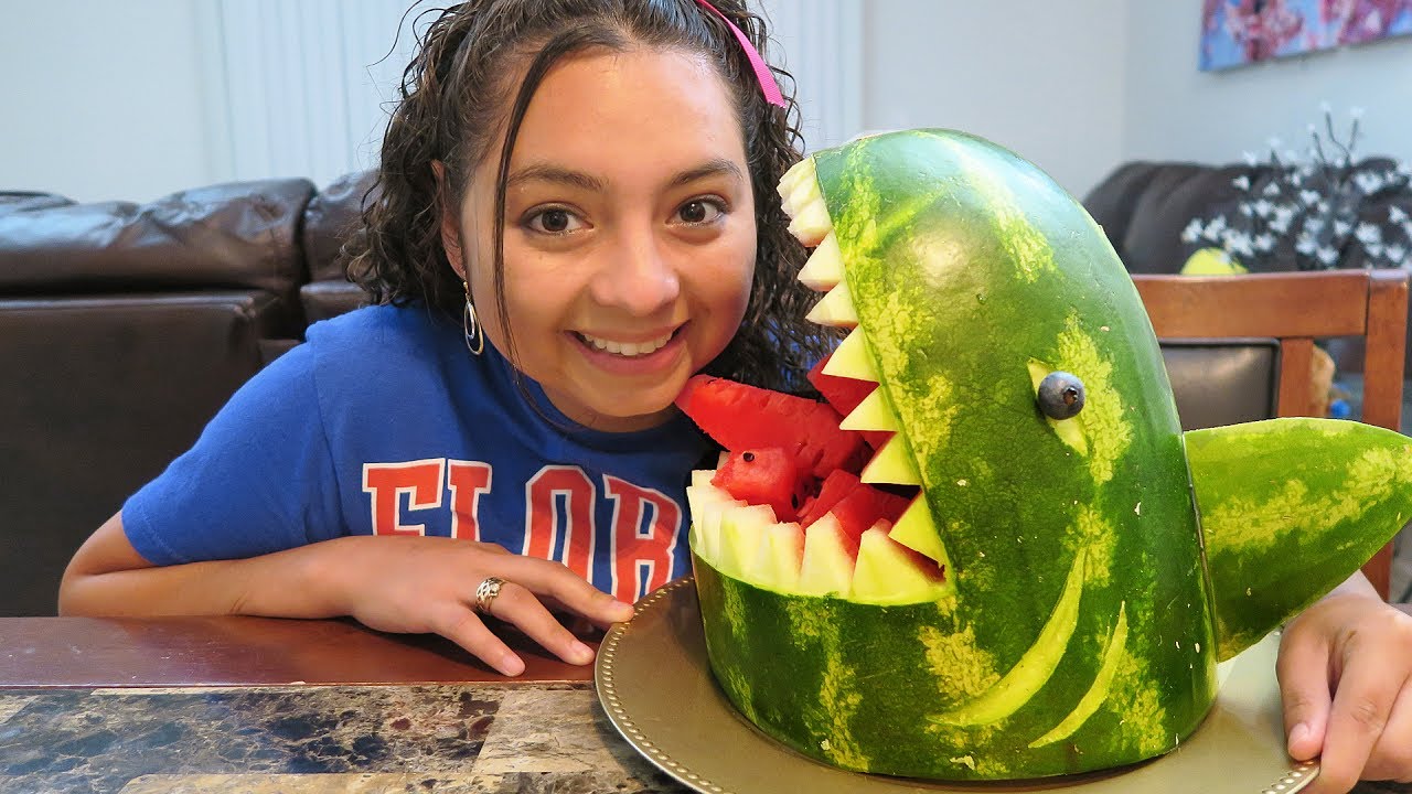 We turned a Watermelon into a SHARKMELON!! - YouTube