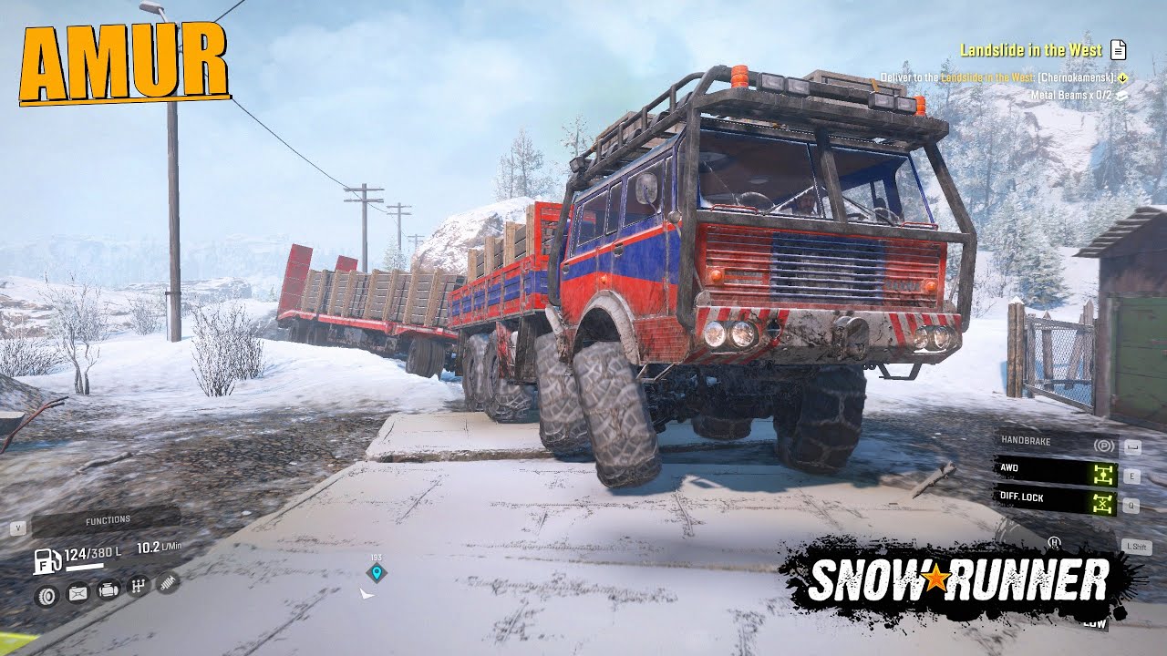 SnowRunner | AMUR - UNLOCK WAY to the GARAGE in Chernokamensk ! part #1 ...