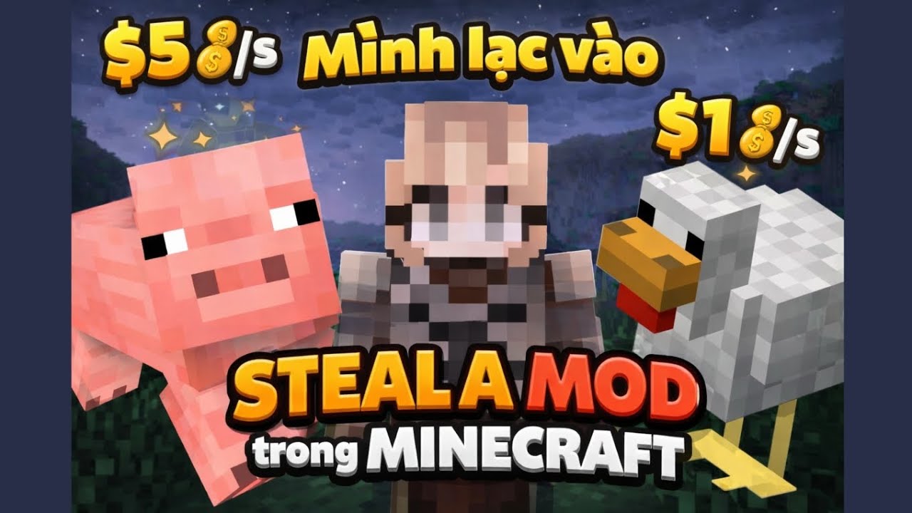 MÌNH ĐI LẠC VÀO STEAL A MOD TRONG MINECRAFT???! | Nhi LL - YouTube