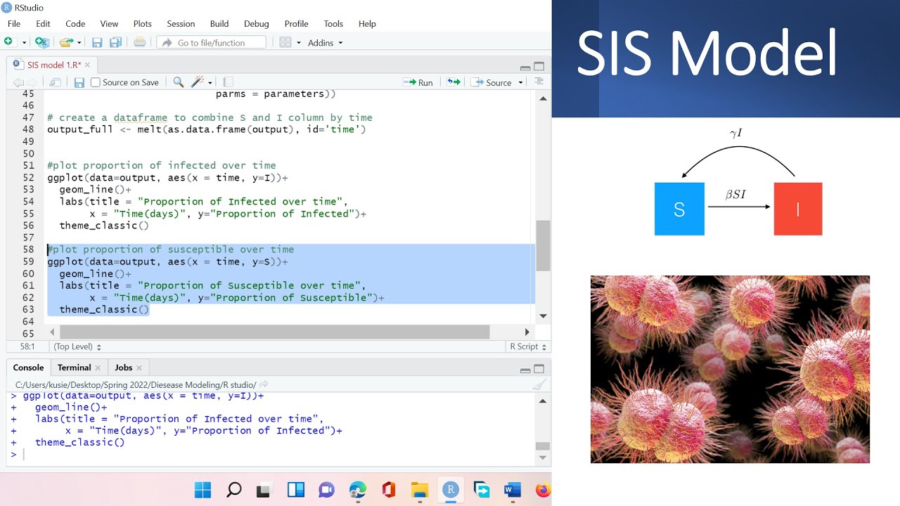 SIS model in R Studio | Modeling Infectious Diseases - YouTube