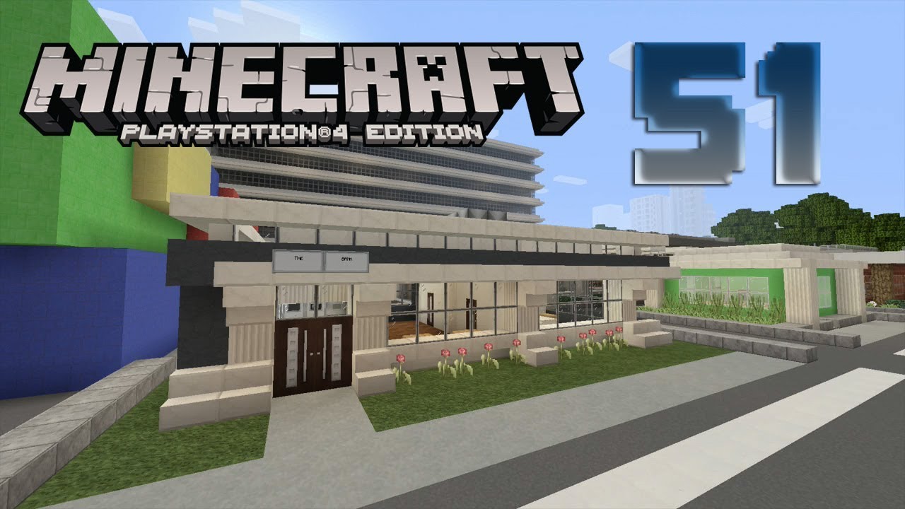 Minecraft PS4 City #51: Bank! - YouTube