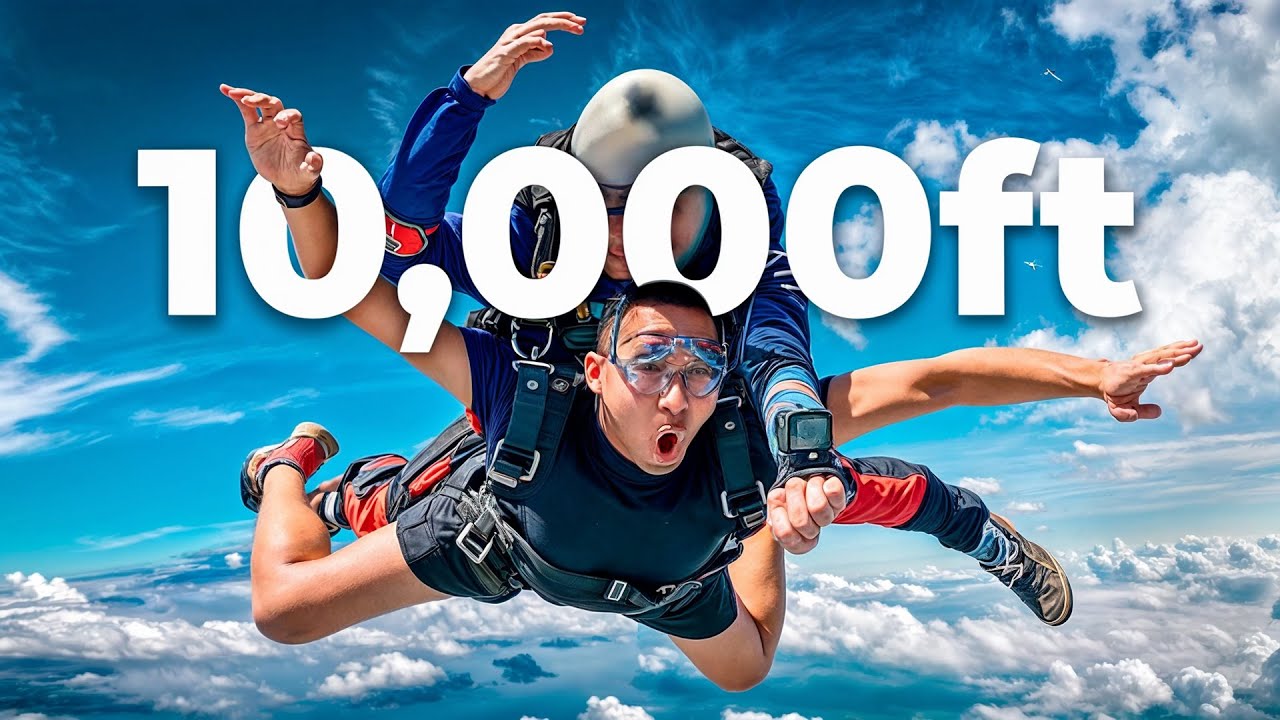 Skydiving From 10,000ft Scared - YouTube