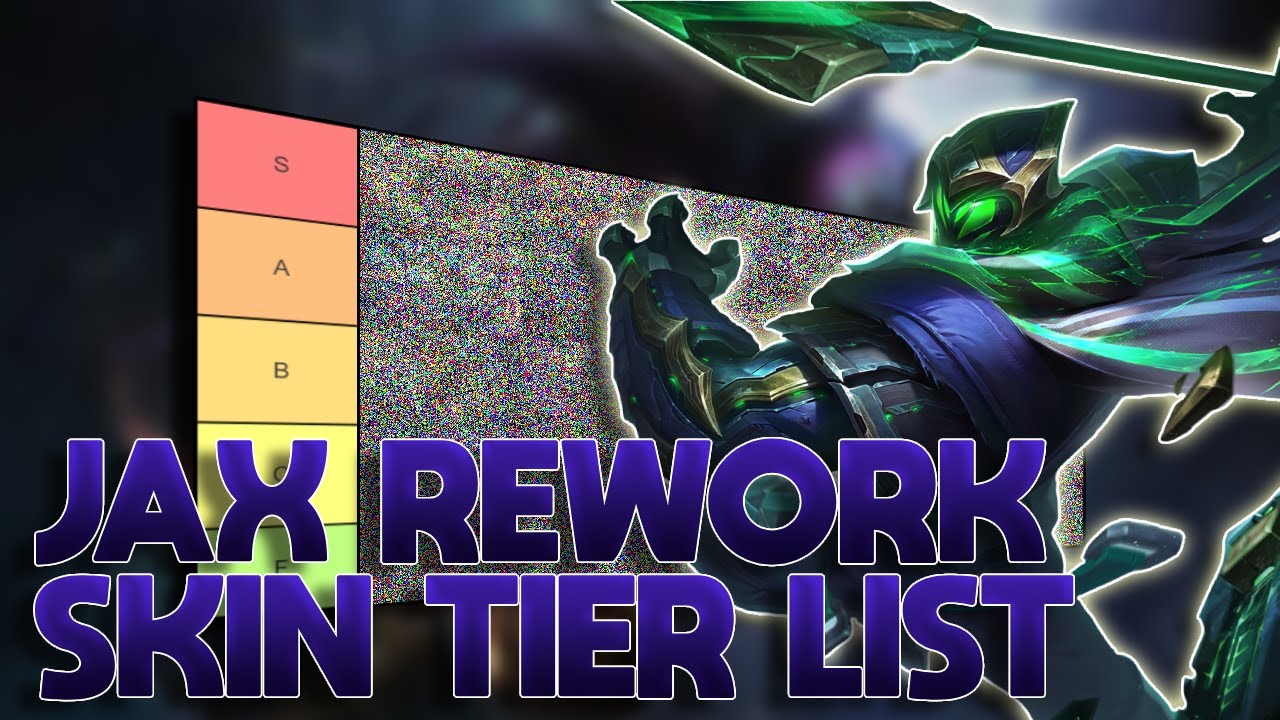 TIER LIST DAS SKINS DO REWORK VISUAL DO JAX (MUITO POSTE) - YouTube