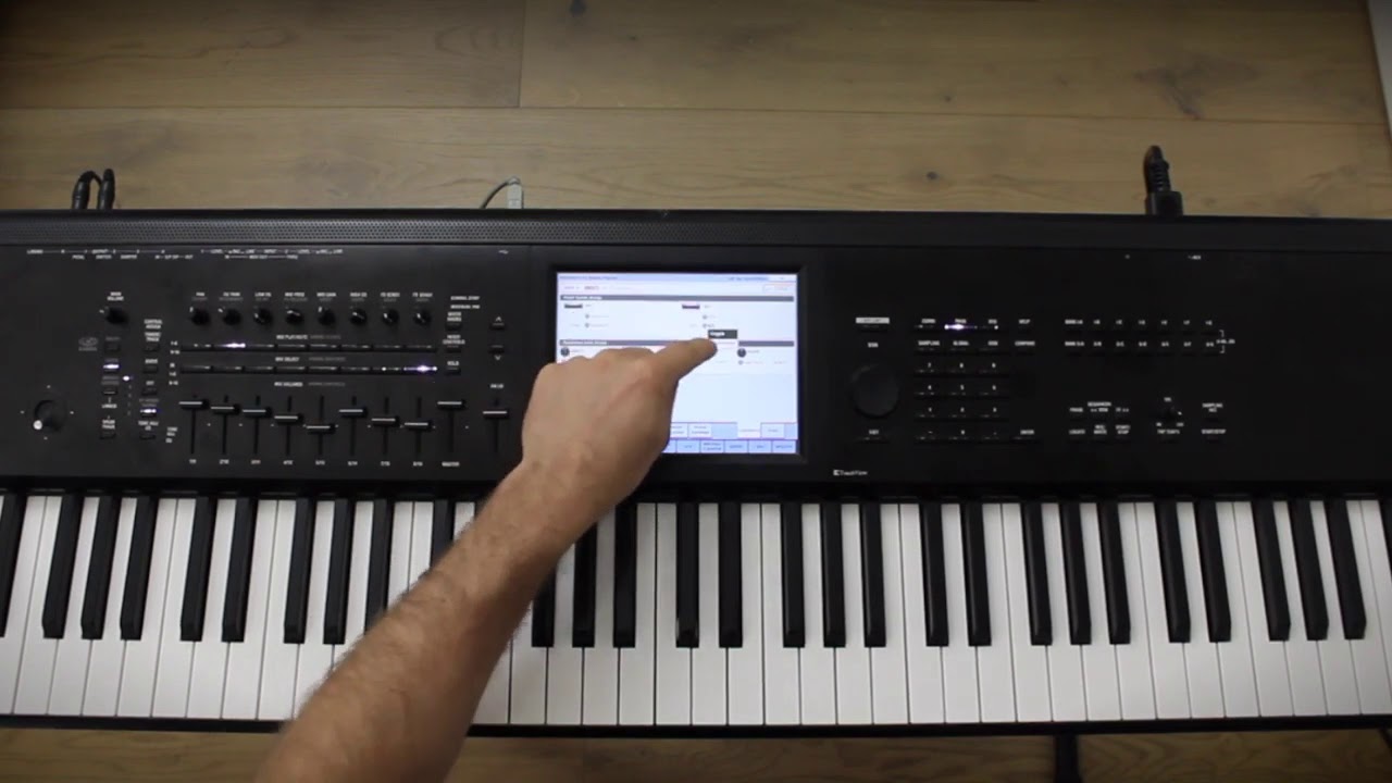 Korg Kronos Tutorial Assign note transposition to SW1 and SW2 - YouTube