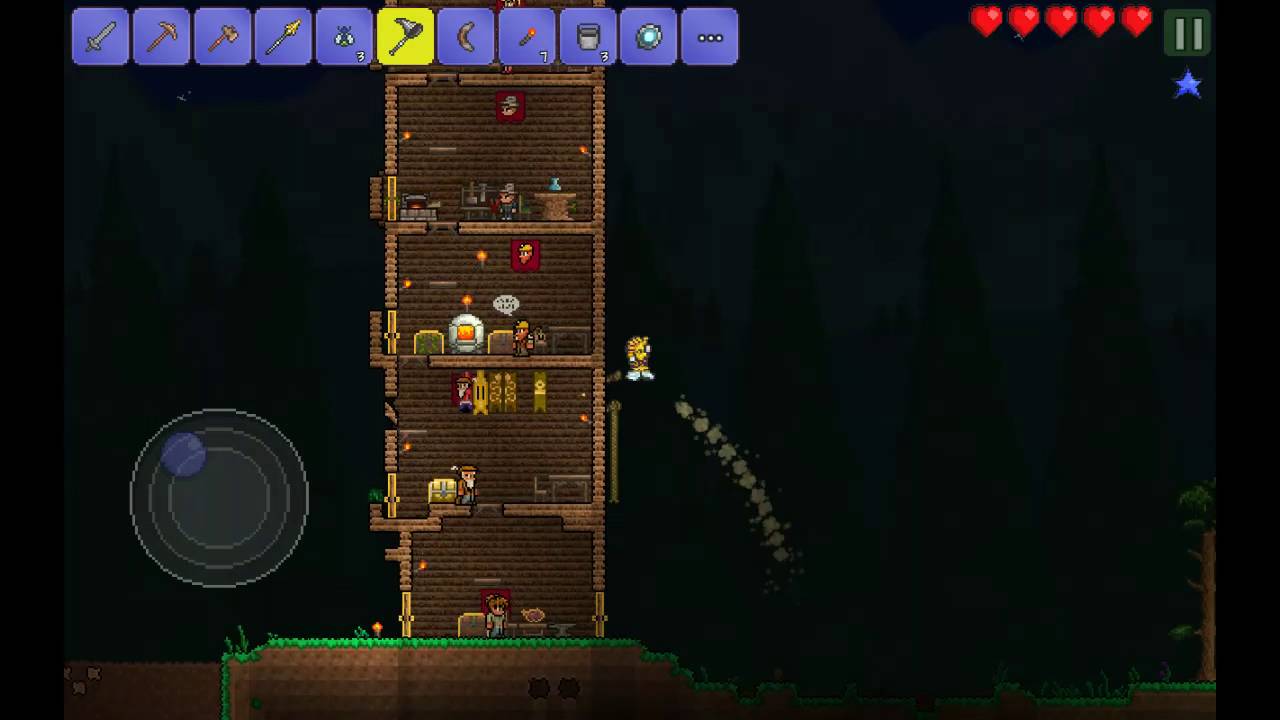 Terraria, catching fireflies - YouTube