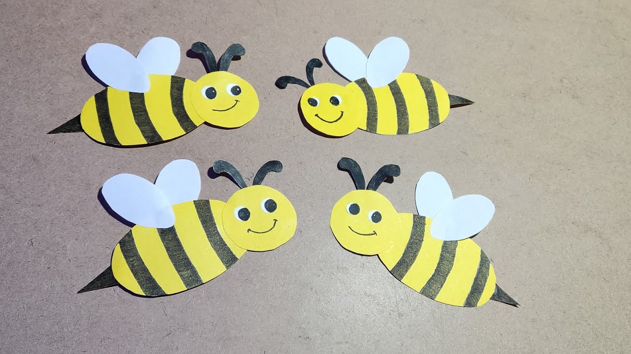 @craftistpramod/diy how to make honey bee with paper/paper honey bee ...