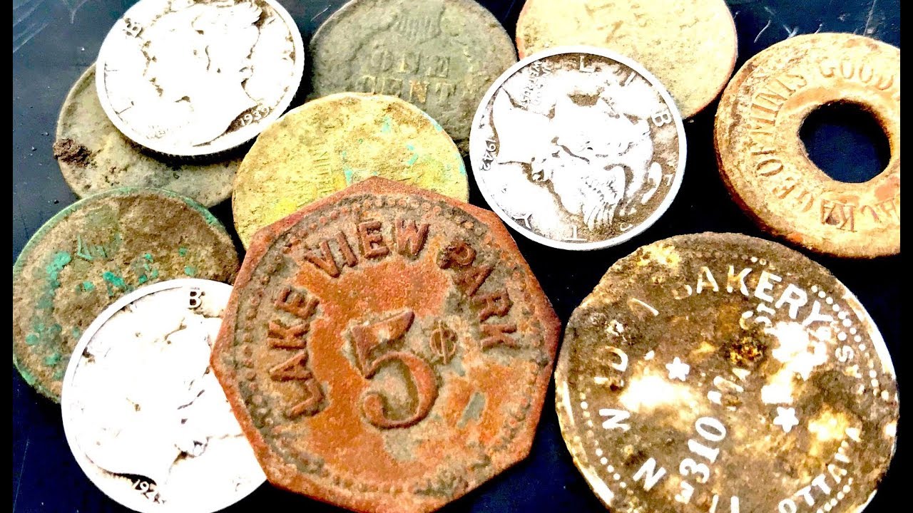 OLD Coins and Tokens GALORE! Metal Detecting Old House Yards - YouTube