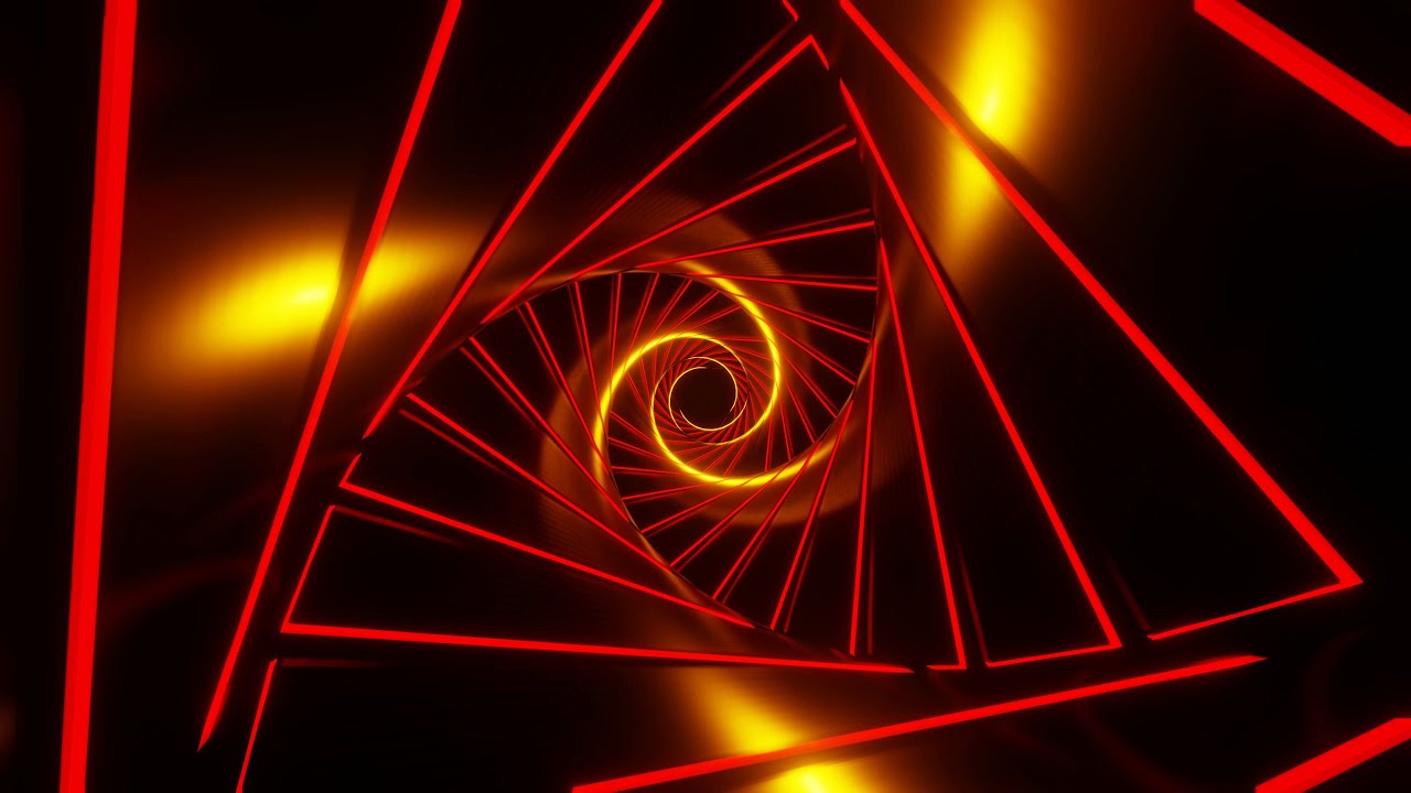 4K Screensaver | Red -Orange Glowing Spiral Tunnel– Psychedelic VJ Loop ...