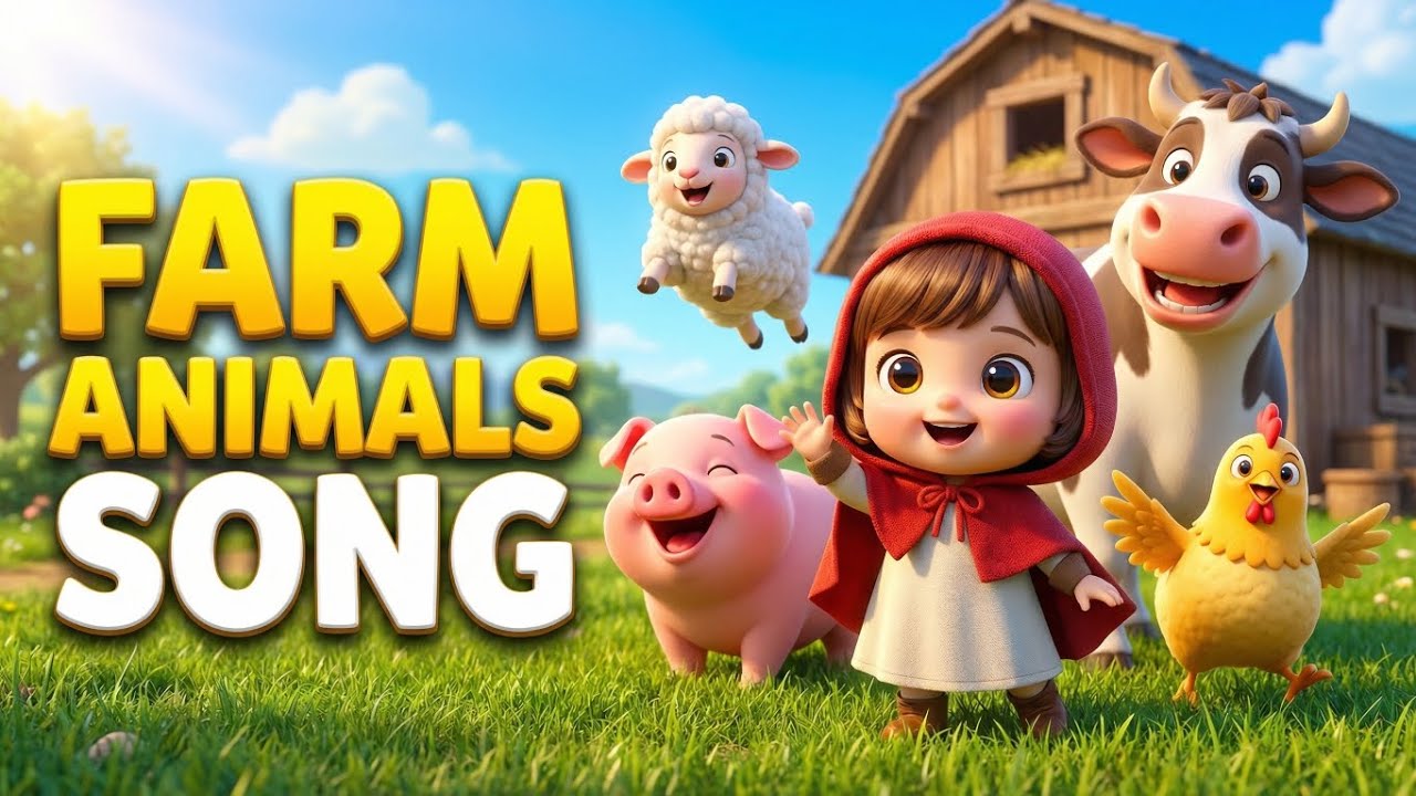 Hello Farm Friends Song 🐮🐑 | Kids Learning Animal Song - YouTube