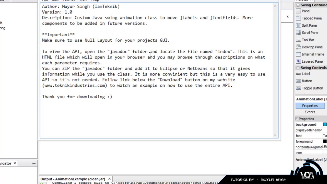 Netbeans Custom Feature Tutorial Create Animations In Java And Netbeans Hd Youtube 1762