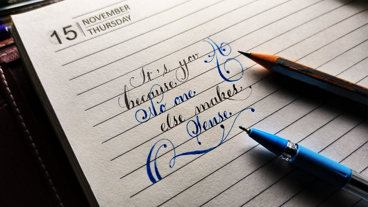 Beautiful Calligraphy Handwriting | Quote #fonts #calligraphy - YouTube