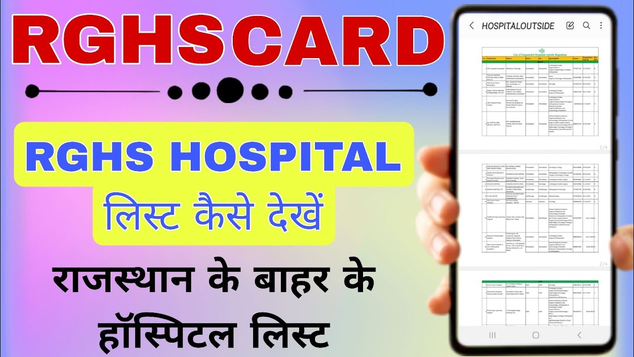 RGHS कार्ड हॉस्पिटल लिस्ट कैसे देखें || Rghs Hospital List Kaise ...
