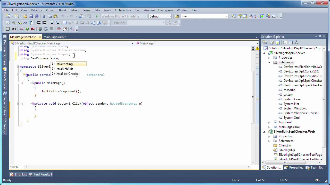 Silverlight Spellchecker Control - Introduction - YouTube