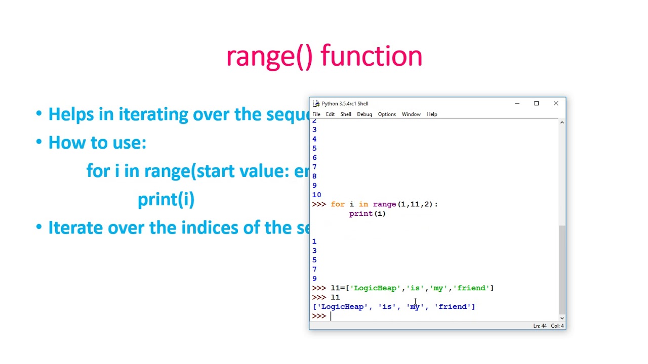 Python Essential Training In Hindi Tutorial 9range Function And Pass Statements Youtube