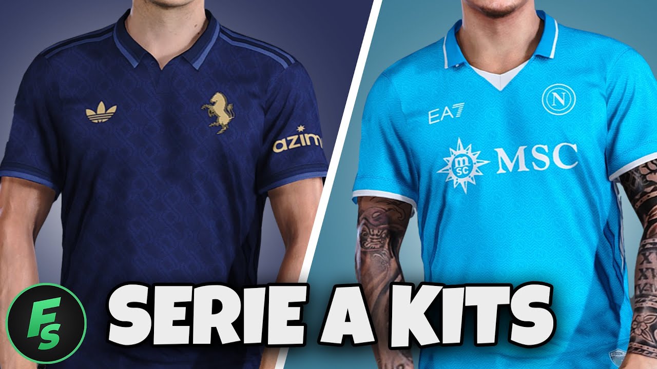 Serie A Kits 2024/25 Season - PES 2021 & FL25 - YouTube