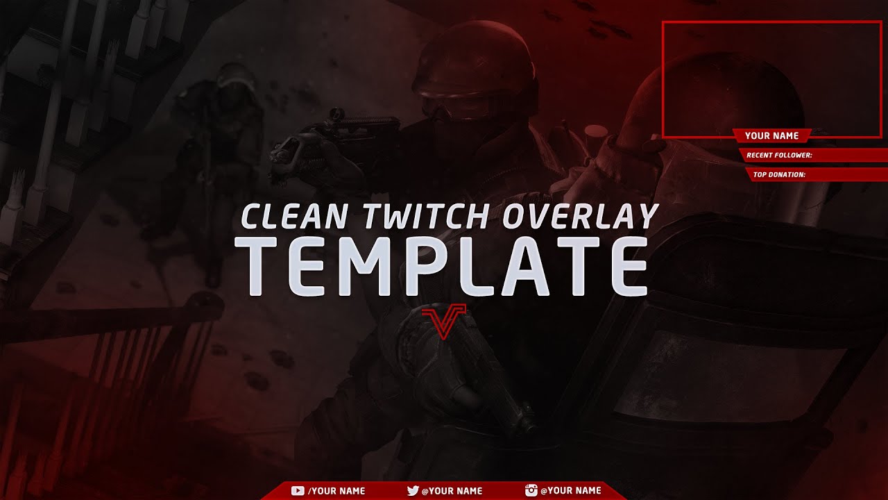 Clean Twitch Overlay Template! (FREE) - YouTube