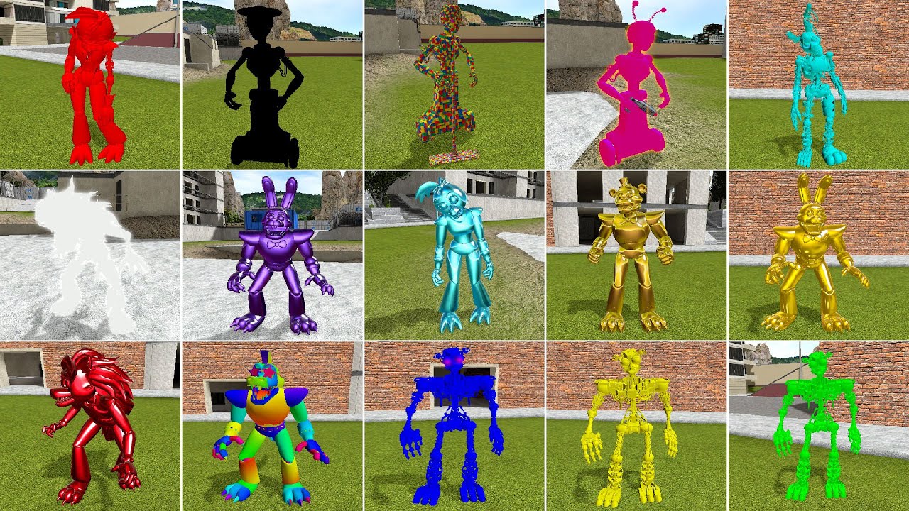 SPARTAN KICKING HYPER ALL Security Breach ANIMATRONICS FULL COLOR in ...