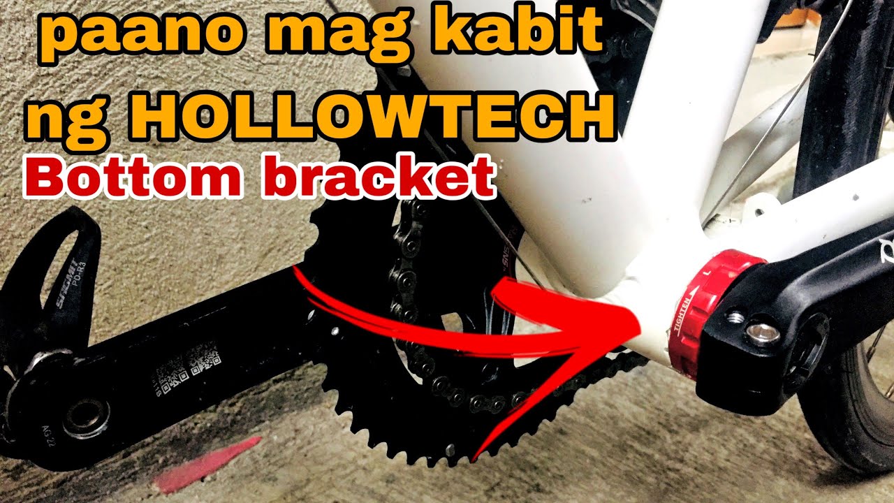 Paano mag kabit ng hallow tech bottom bracket |paano mag lagay ng bb - YouTube