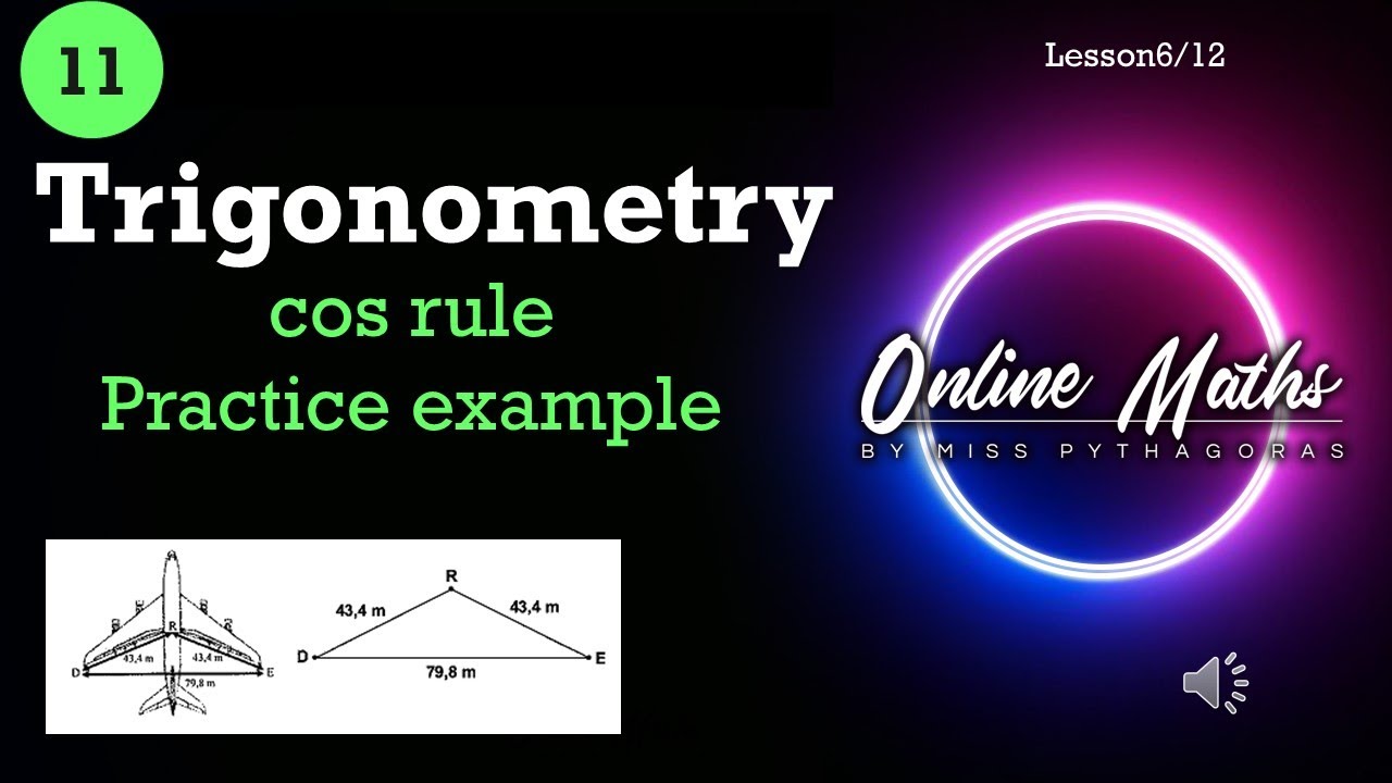 Trigonometry 2D Grade11: Cos or cosine rule practice example ...