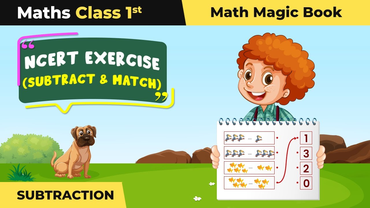 NCERT Exercise (Subtract and Match) - Subtraction | Class 1 Maths (Math ...