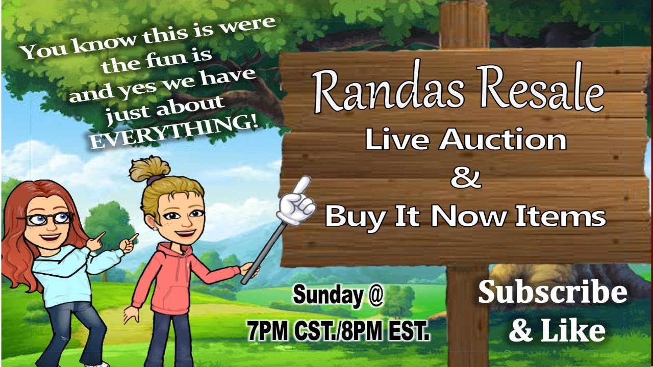 Randas Resale Weekly Sunday Auction 7PM CST/8PM EST - YouTube