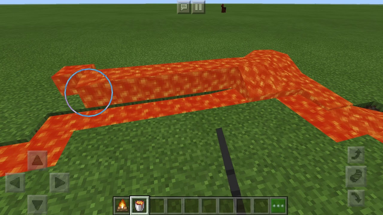 Minecraft I just randomly do things (try to make a lava wall) - YouTube
