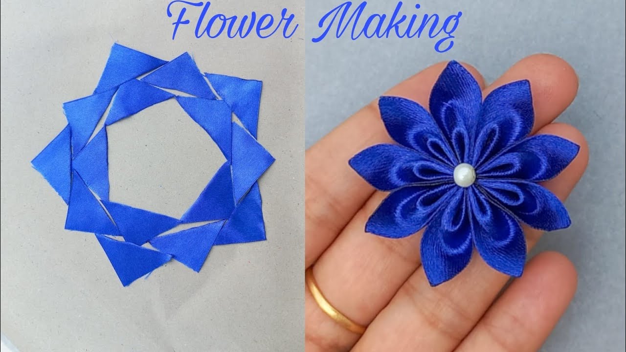 DIY: How to make an adorable fabric flower in just 3 minutes! DIY: Easy ...