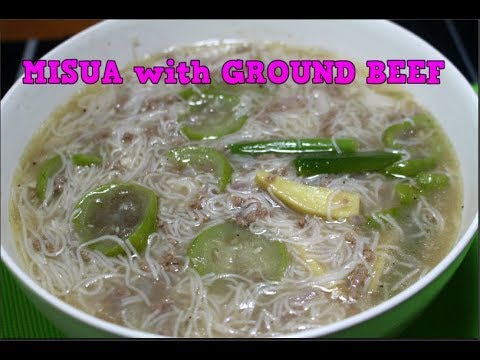 Misua with Ground Beef - YouTube