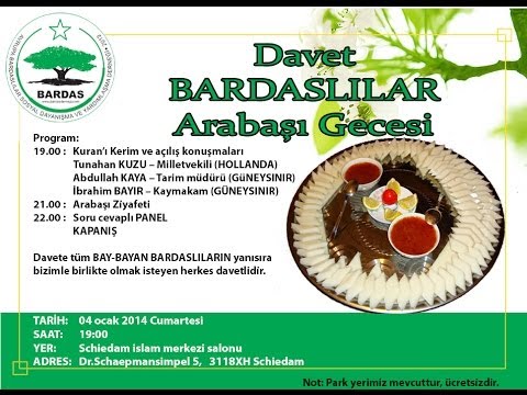 Avrupa Bardaslilar Dernegi arabasi gecesi 2014