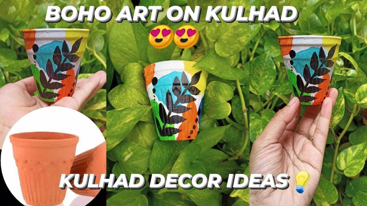 Kulhad Art Ideas 💡😍 || How to Decorate Kulhad 🤩🤩 || DIY Kulhad Art ...
