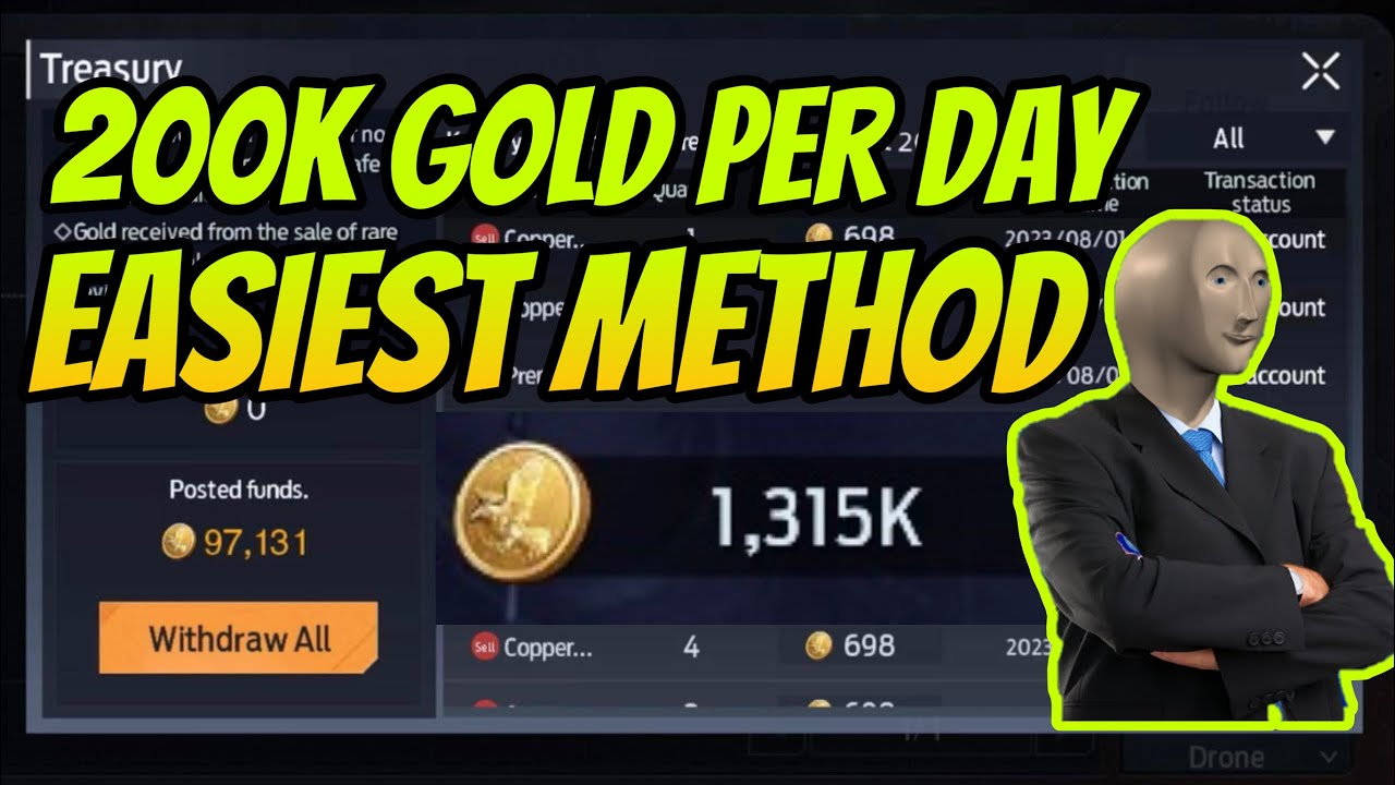 Undawn HOW TO GET EASY GOLD, 200.000 gold per day, UNDAWN - YouTube