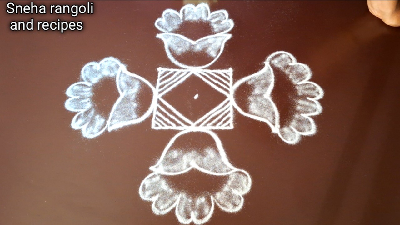 🌺Simple Friday Kolam For Beginners🌺Sankranthi Muggulu Designs New🌺Sneha ...