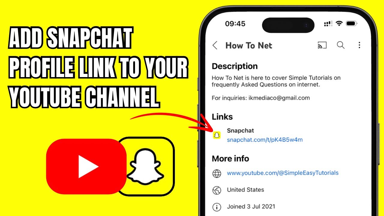 Add Snapchat Profile Link To YouTube Channel | Snapchat to your YouTube ...