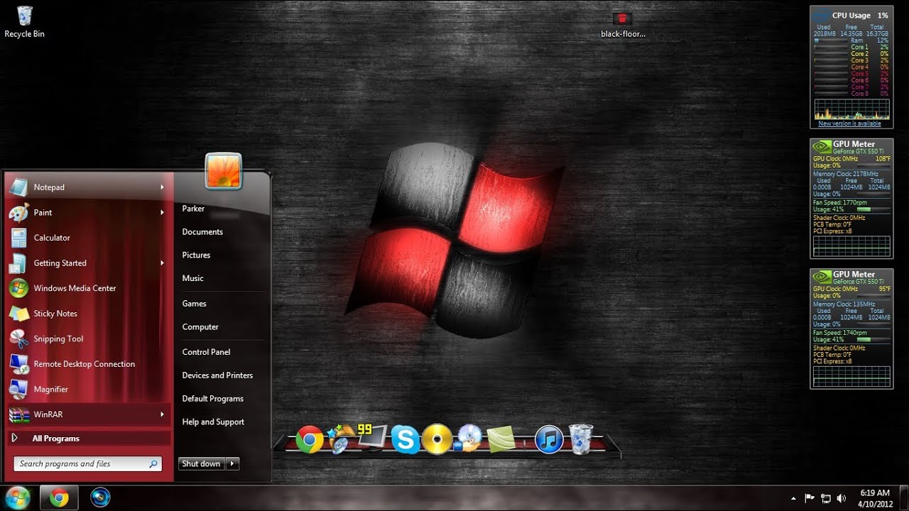 Windows 7 Desktop Customization Part 2 - YouTube