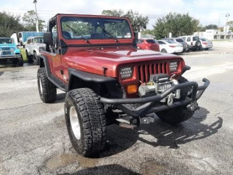 1987 JEEP Wrangler YJ Maroon EZCustom4x4.com EZJEEPS - YouTube