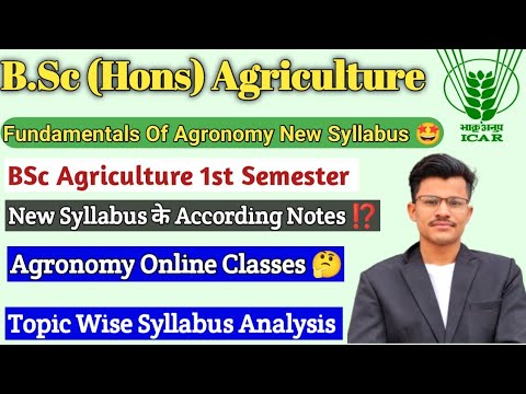 Fundamentals Of Agronomy New Syllabus For BSc Agriculture, Complete ...