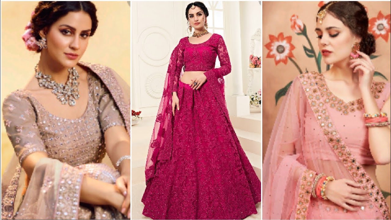 Different types of lehengas with names / Lehenga designs / Crop top ...
