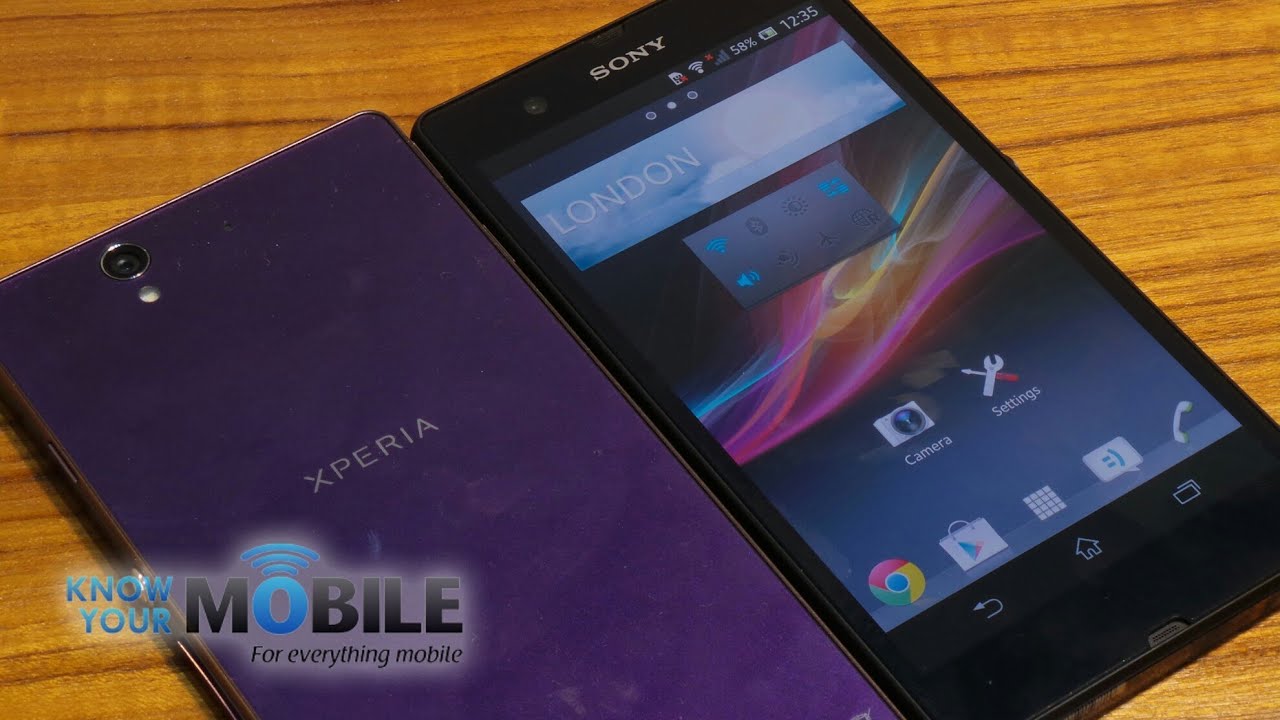 Sony Xperia Z purple and black comparison - YouTube