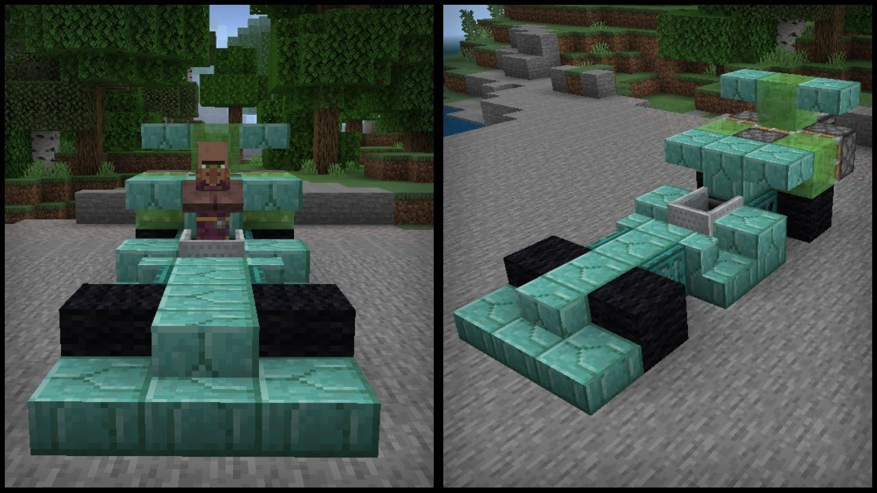 Formula 1 Racing Car | Moving Vehicle Build & Hacks For Minecraft ...