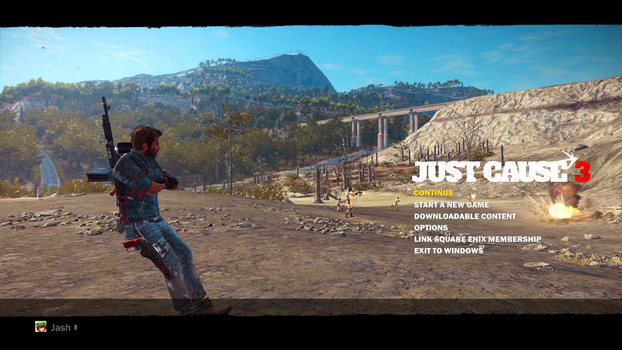 Just Cause 3 has a fancy main menu. - YouTube