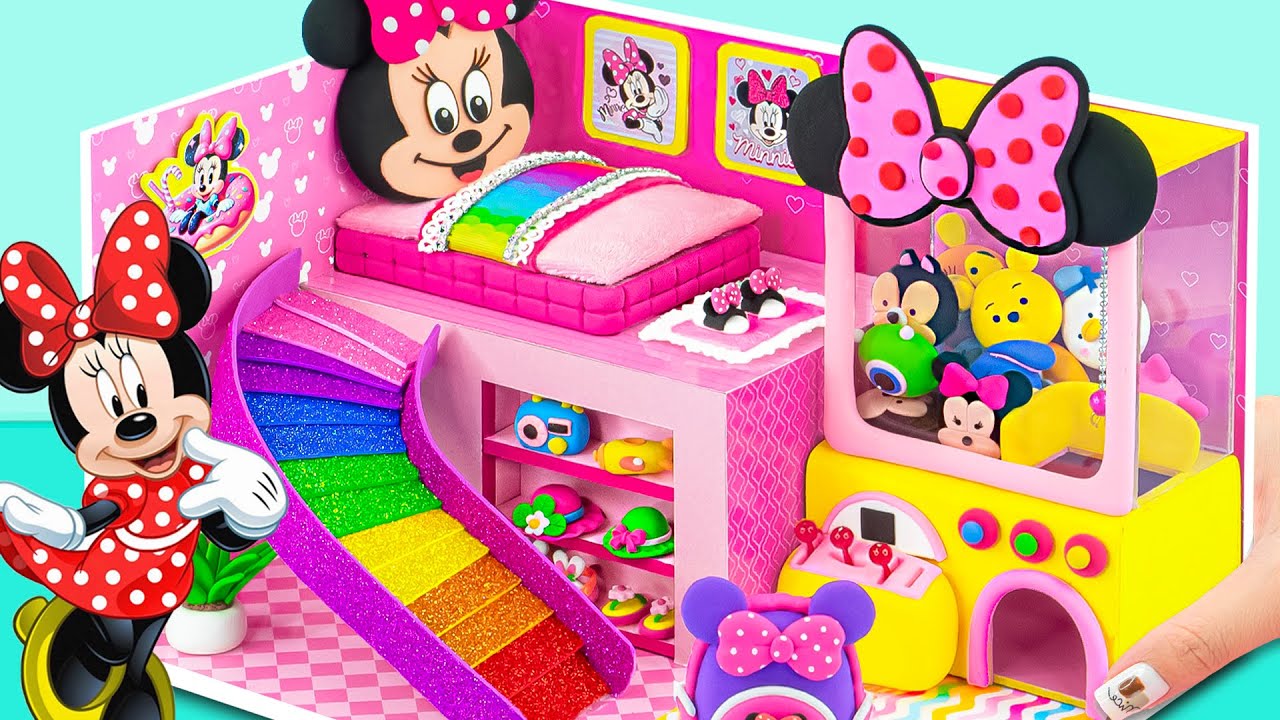 Build Minnie Mouse Funhouse with Claw Machine, Rainbow Slide from ...