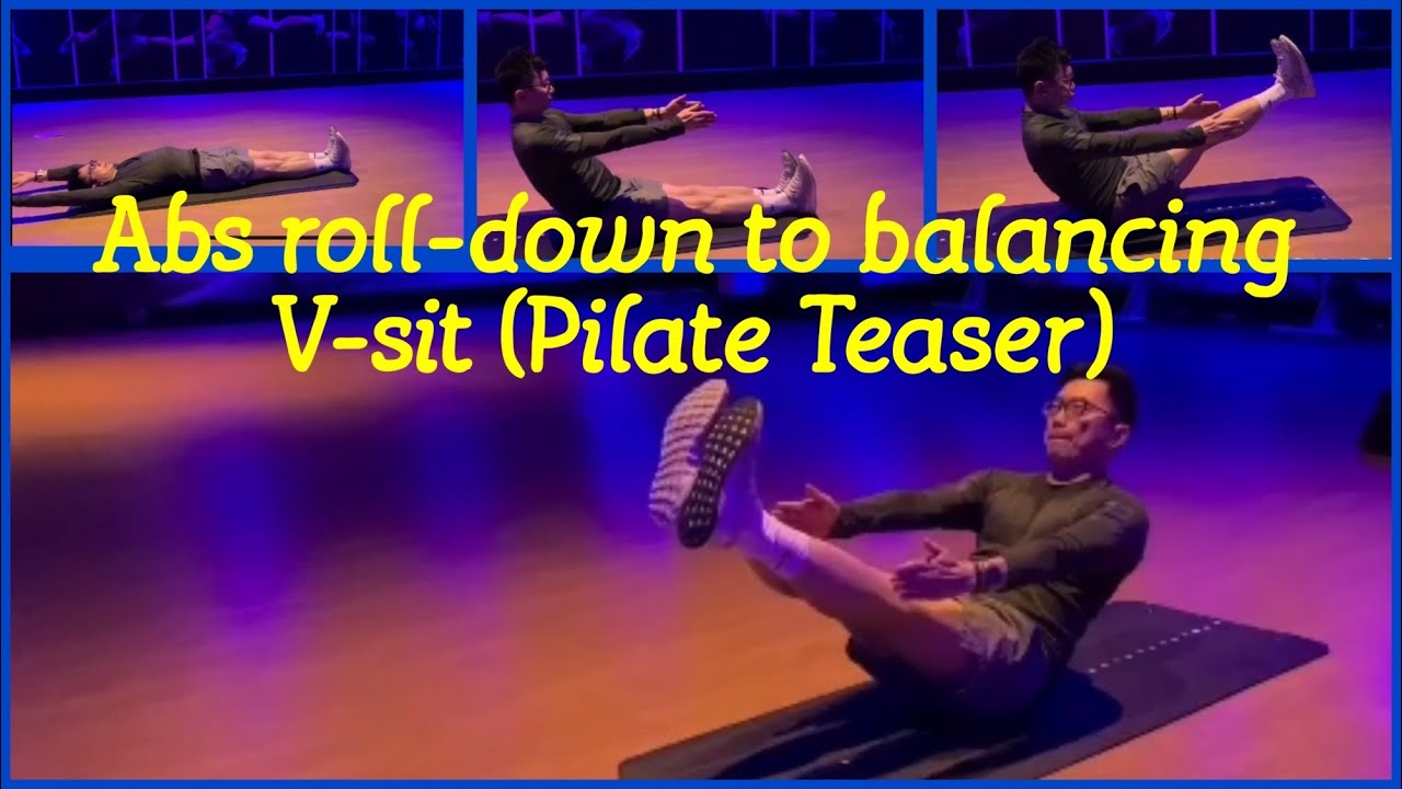 Abs roll-down to V-sit - Pilate Teaser - abdominal, core workout ...